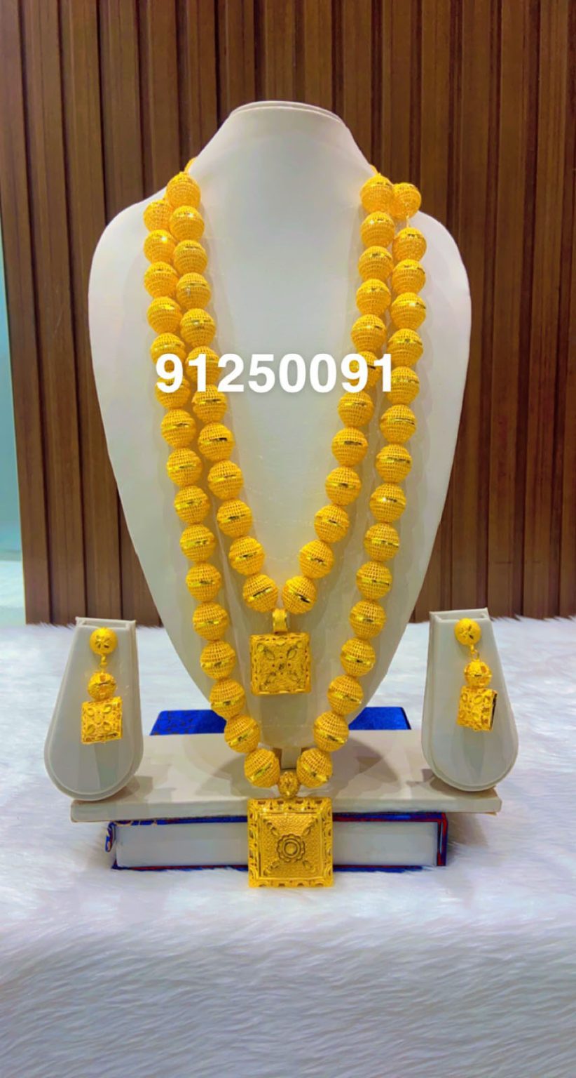 Beautiful Latest New Design Long 2 Gram Gold Platted Bijoux Jewellery ...