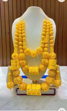Model African New Beautiful 3 Sets In One Trendy Formal Party Necklace ...